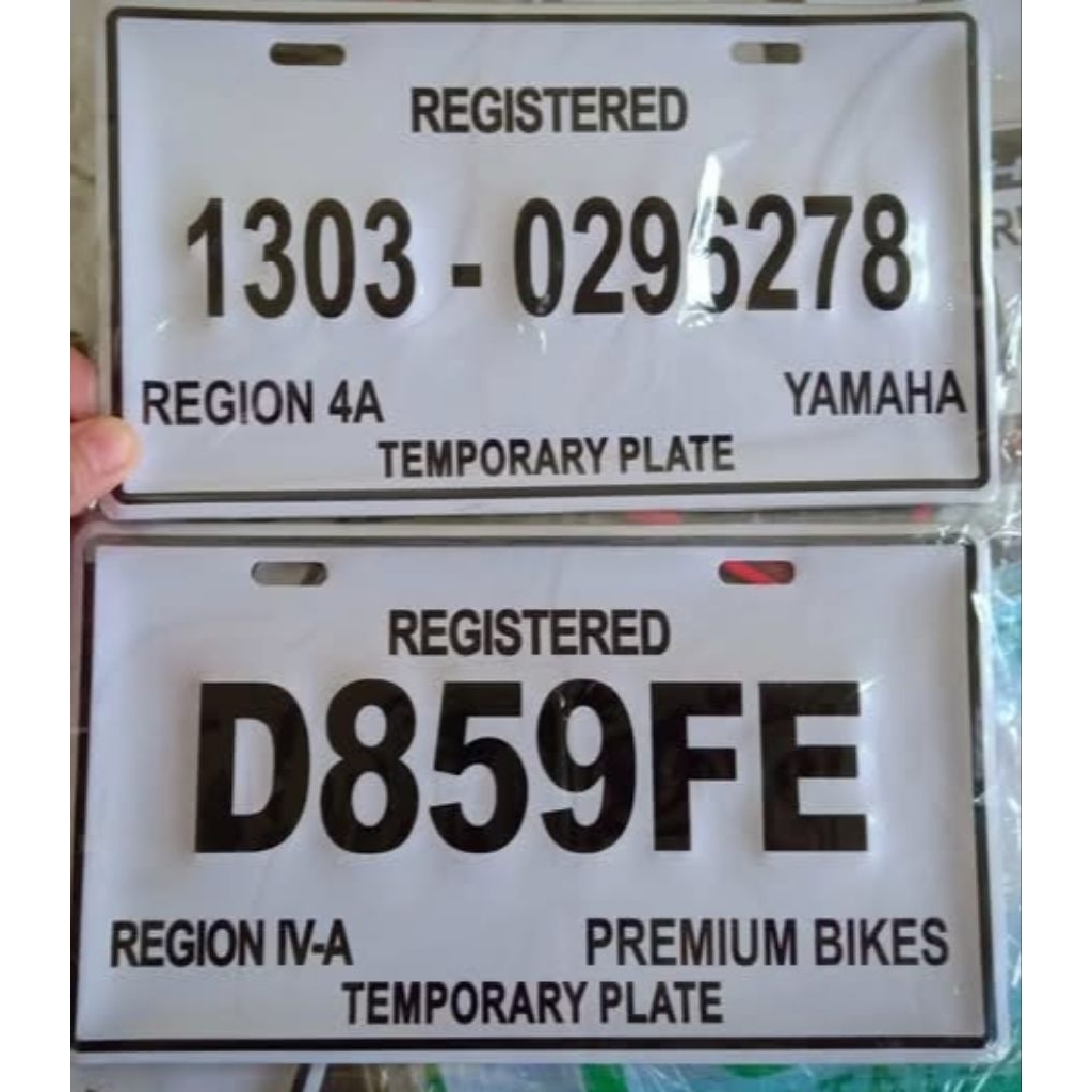 PLAKA LTO FORMAT DESIGN TEMPORARY PLATE MOTORCYCLE NEW PLATE | Shopee ...