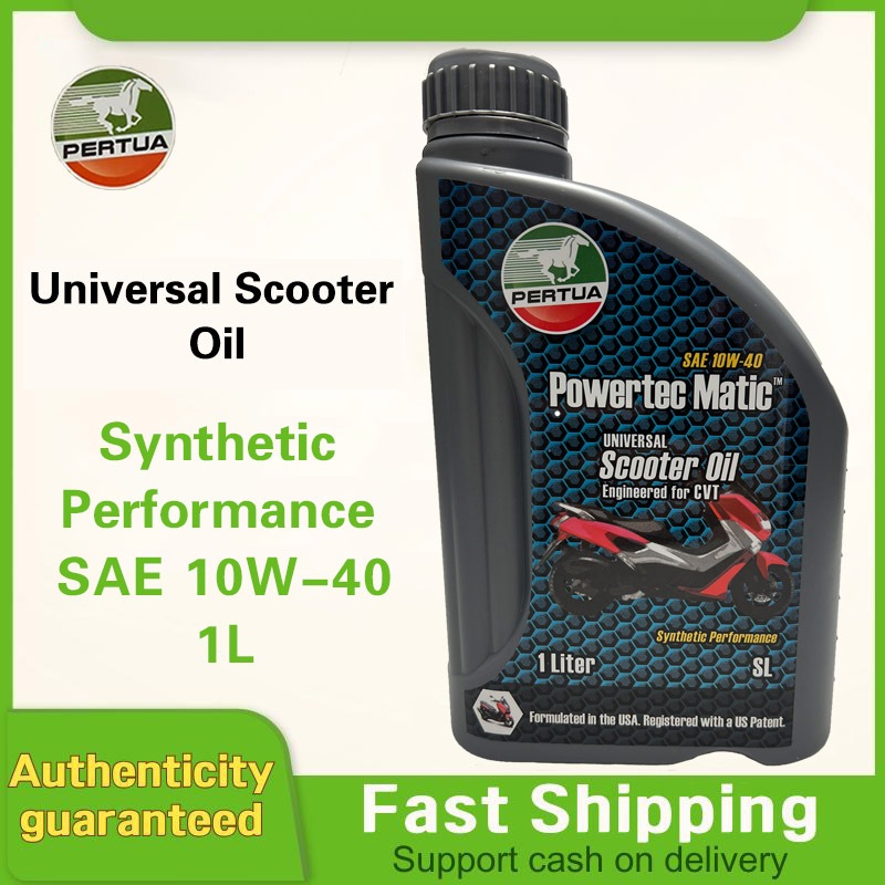 PERTUA Powertec Matic 10W-40 fully synthetic suitable for Honda PCX/Yamaha NMAX vehicles ...