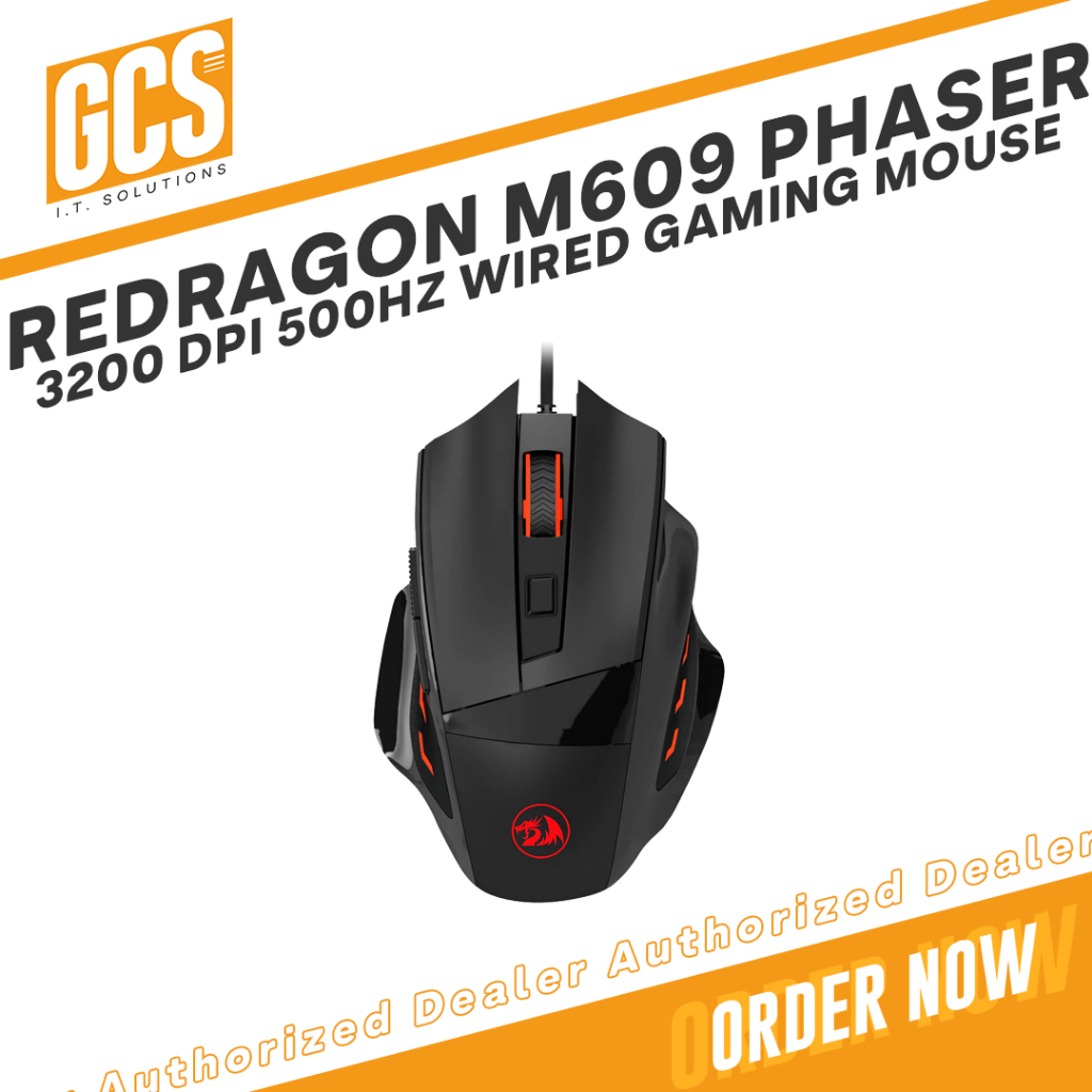 Redragon M609 Phaser 3200 DPI Wired Gaming Mouse | Shopee Philippines