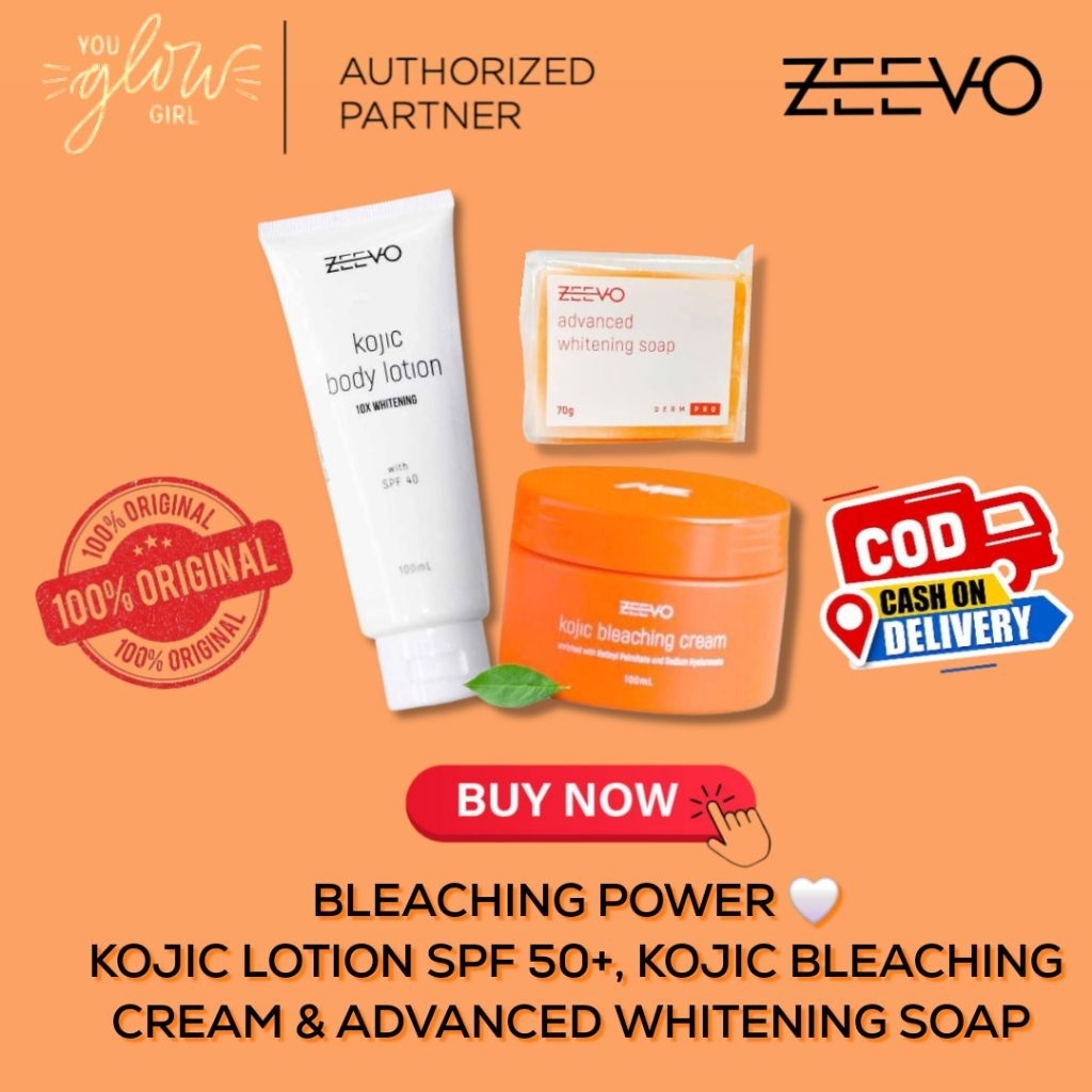 Zeevo Bleaching Power Trio Kojic Body Lotion SPF 50, Bleaching Cream ...