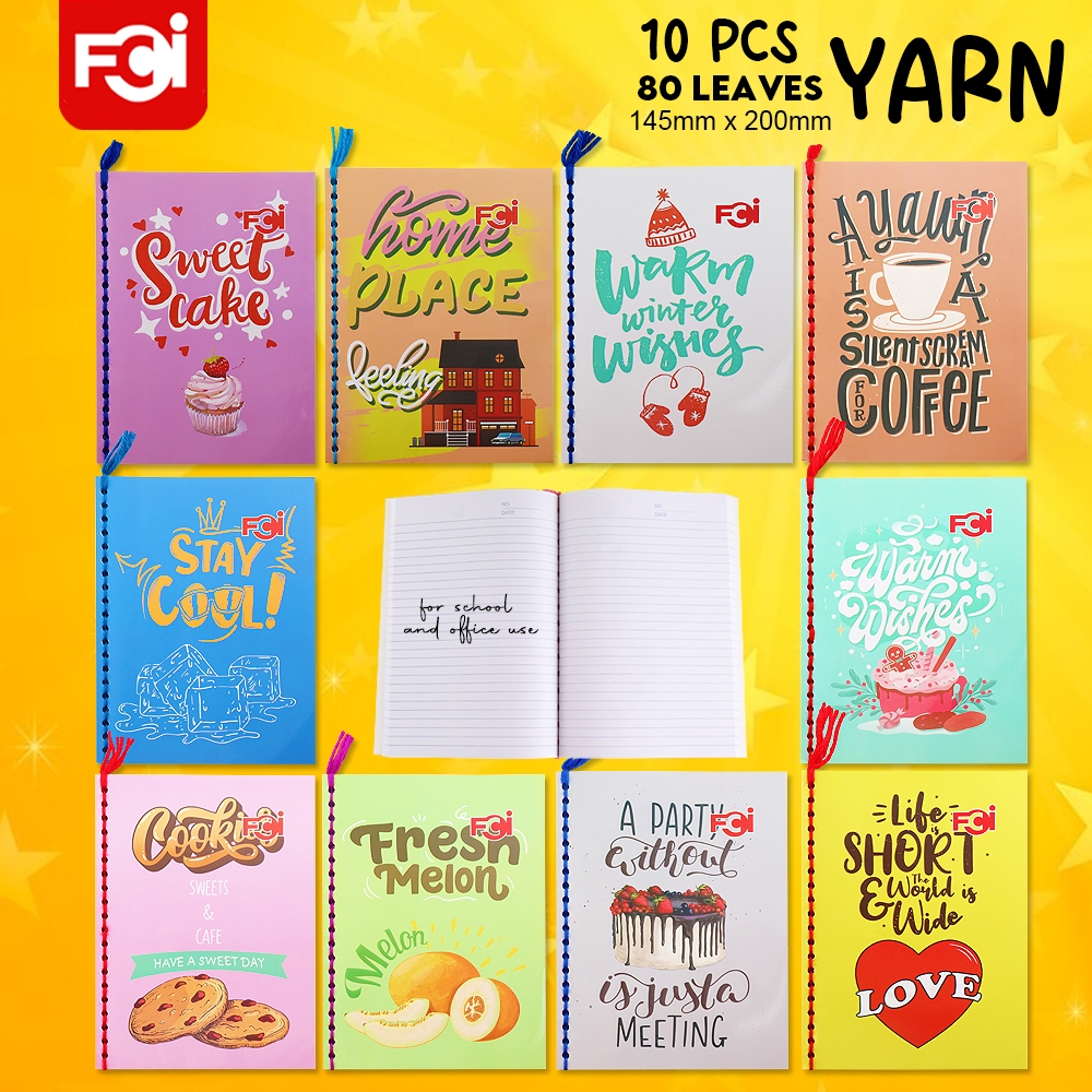 FCI WITH YARN Assorted Design FCI Motivational Spiral Notebook WITH ...