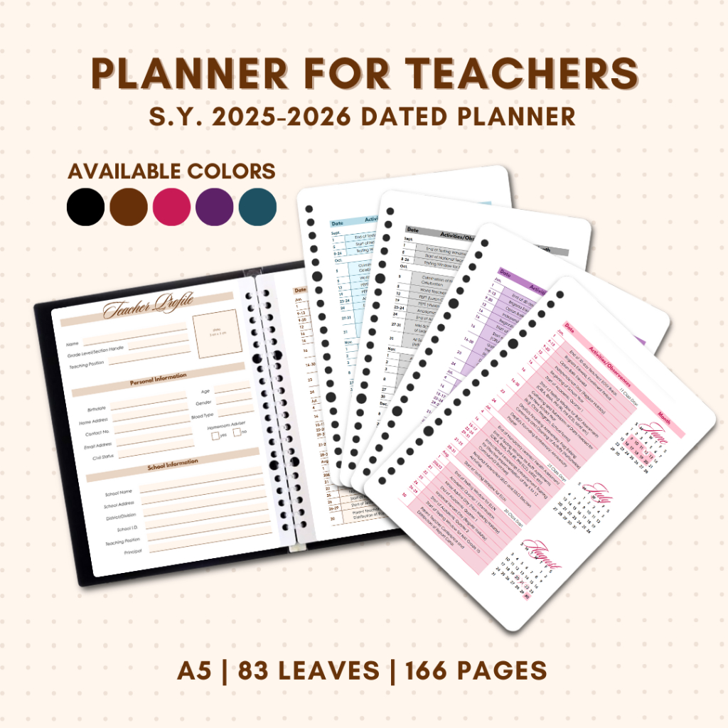 Teacher's Planner | School Year 2025-2026 Dated Planner for Teachers ...