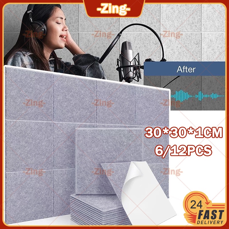 12 Pack 30*30*1cm Durable Soundproofing Soundproof Foam Studio Foams ...