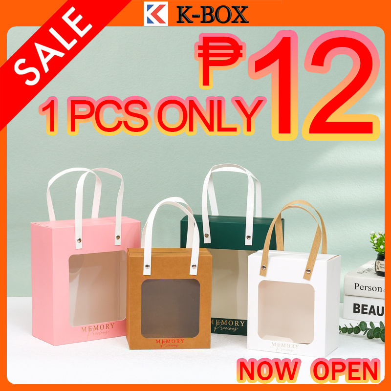 Paper Bag Window Clear Window Gift Bags for Stuff Toys Flower Bag Gift ...