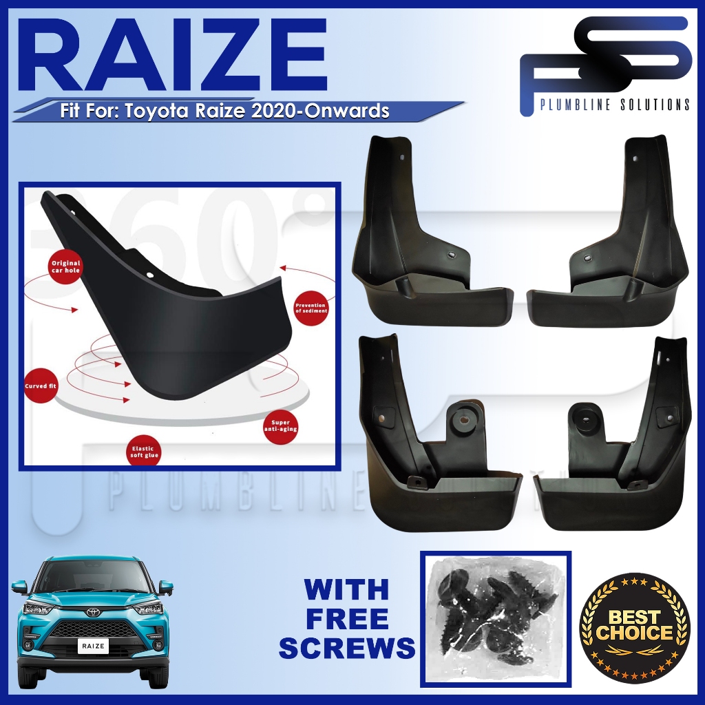 Mud Guard for Toyota Raize 2022 Onwards ON Mud Flaps Splash Guard Screw ...