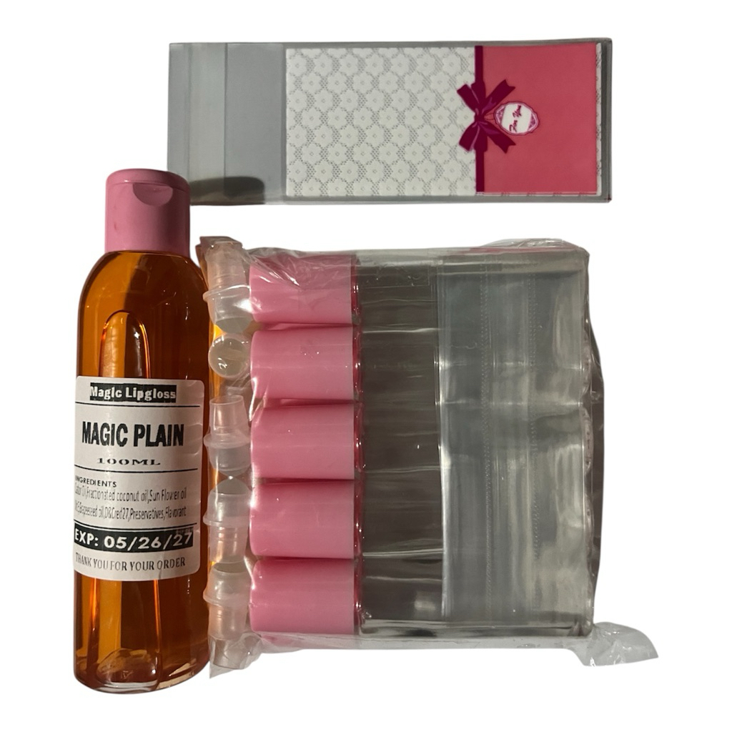 Magic Lipgloss With Roller bottles & Pouch Sealed Adhesive | Shopee ...