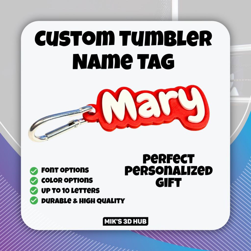 Tumbler/Flask Name Tag Personalized 3D Printed | Shopee Philippines