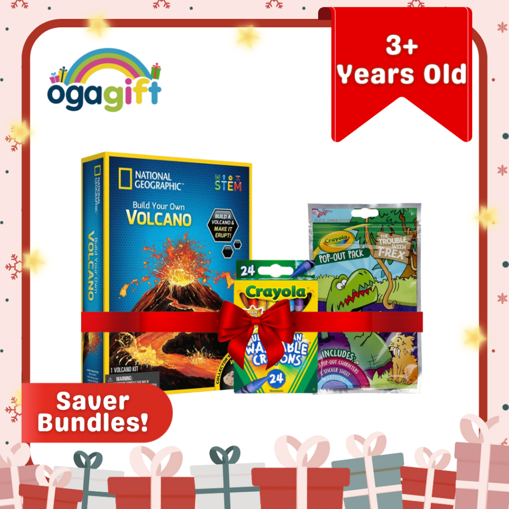 Gift Set - Nat Geo Volcano Science & Crayola Color Fun Kit 3 | Shopee ...