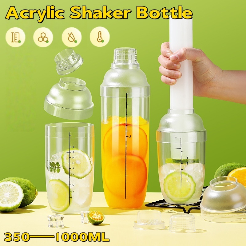 Acrylic Milktea Juice Shaker Plastic Shake Cup Wine Cocktail Barware ...