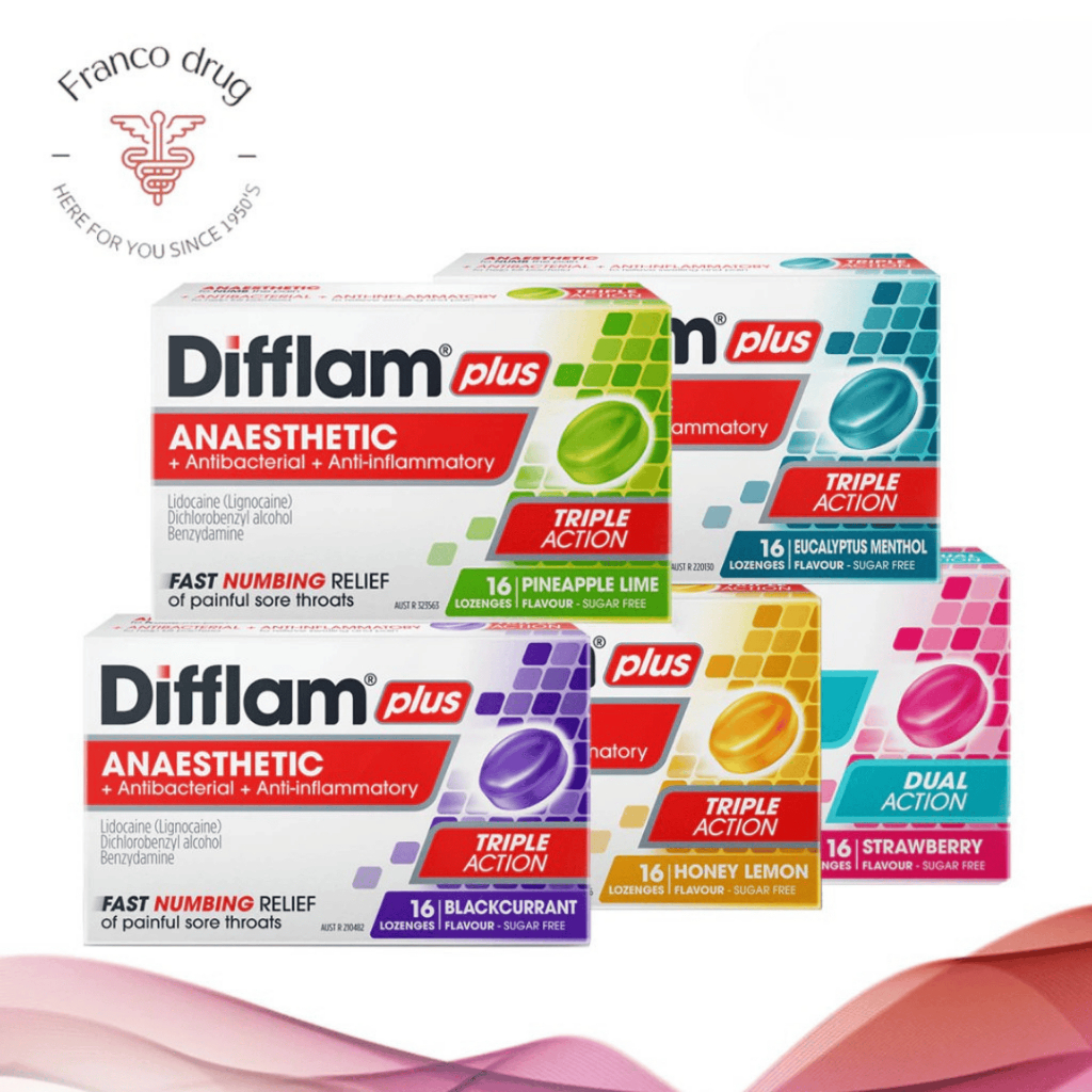 Difflam Anaesthetic + Antibacterial Lozenges - 16's and 8's | Shopee ...