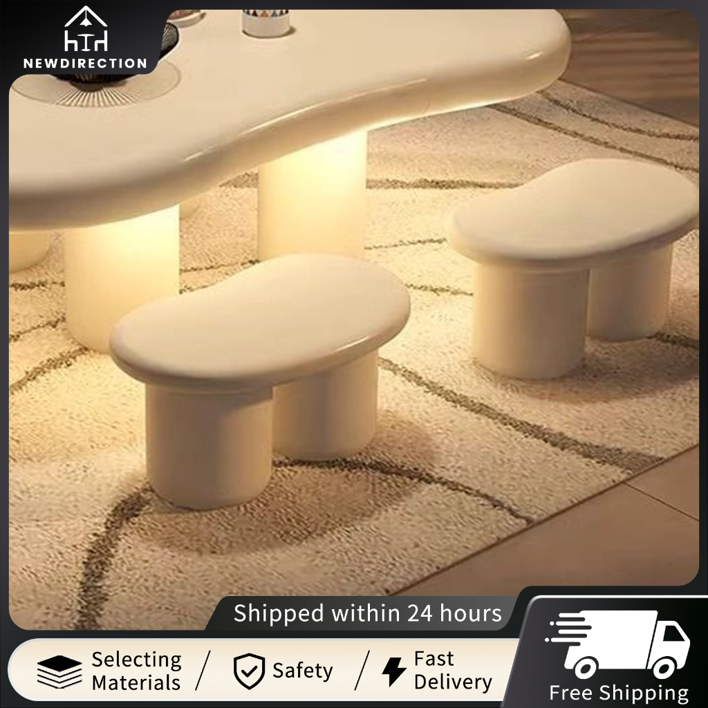Cream Style Cloud Coffee Table Mushroom Stool and Cloud Stool for Cloud Coffee Table Matching ...