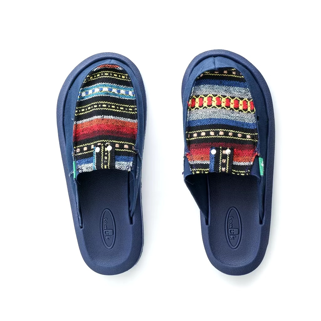 2022 New Canvaus sanuk half shoes Plain fashion style slipper for men ...