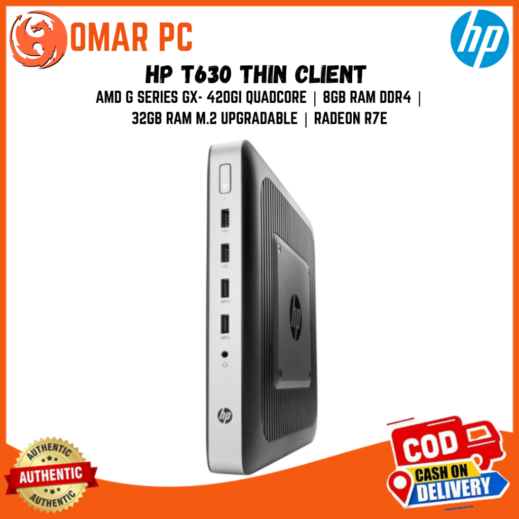 HP T630 THIN CLIENT AMD G SERIES | GX-420GI QUADCORE | 8GB RAM DDR4 ...