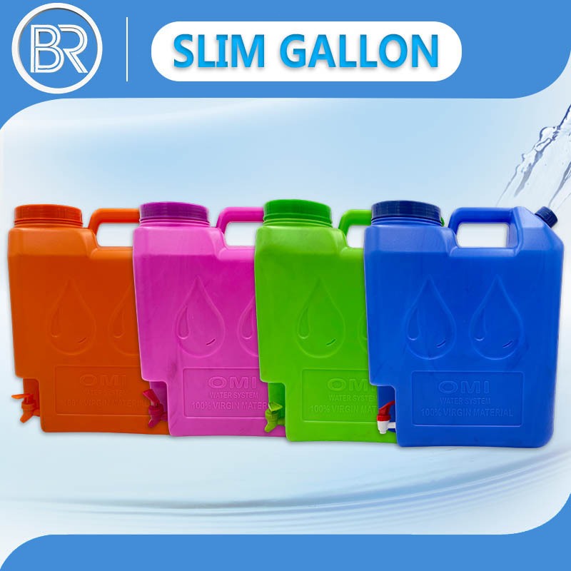 20Liters5 gallon Faucet Mineral Water Container Jug SlimColored Blue ...