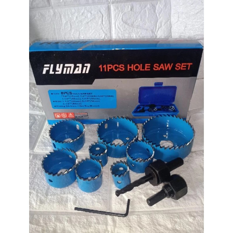 Flyman | WoodMaster 11-Piece Hole Saw Set – Precision Wood Cutting Kit ...