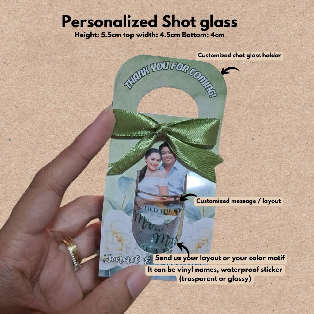 Customized Shot Glass with name and Holder affordable souvenir gift ...