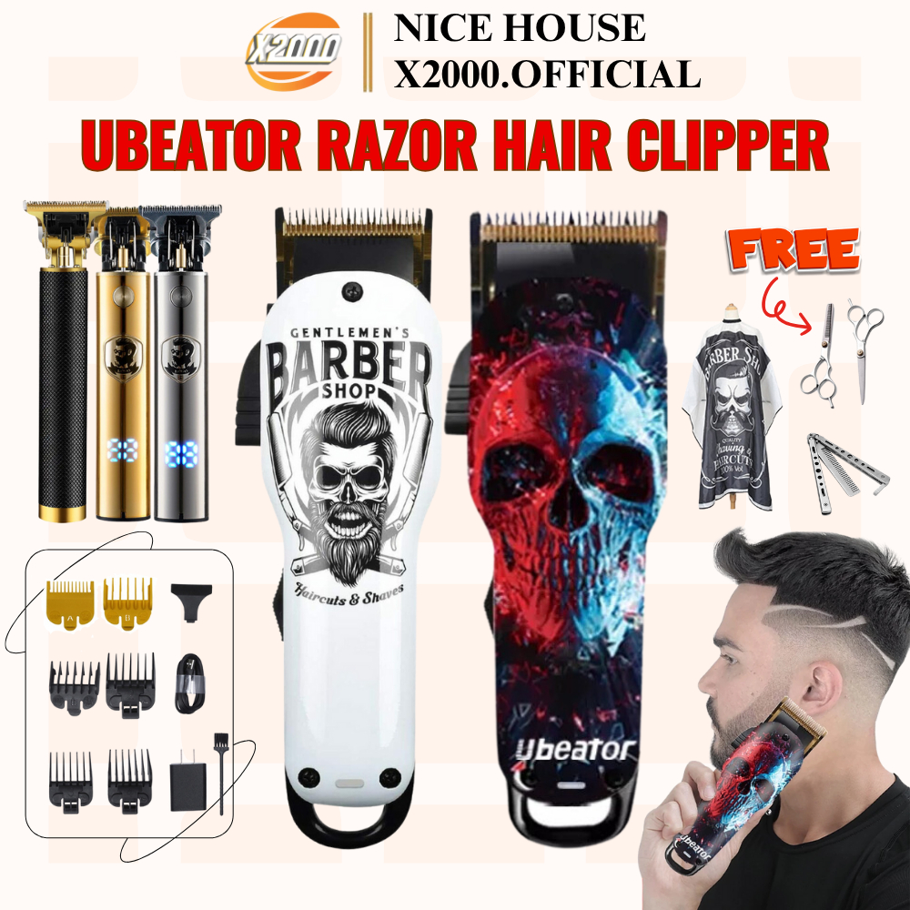 [FREE GIFT] Ubeator Razor Hair Clipper Rechargeable Barber Men's ...
