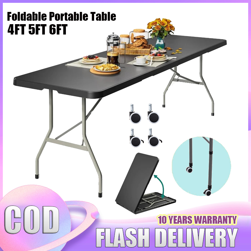 4FT Folding Table Portable Outdoor Camping table portable sales table ...