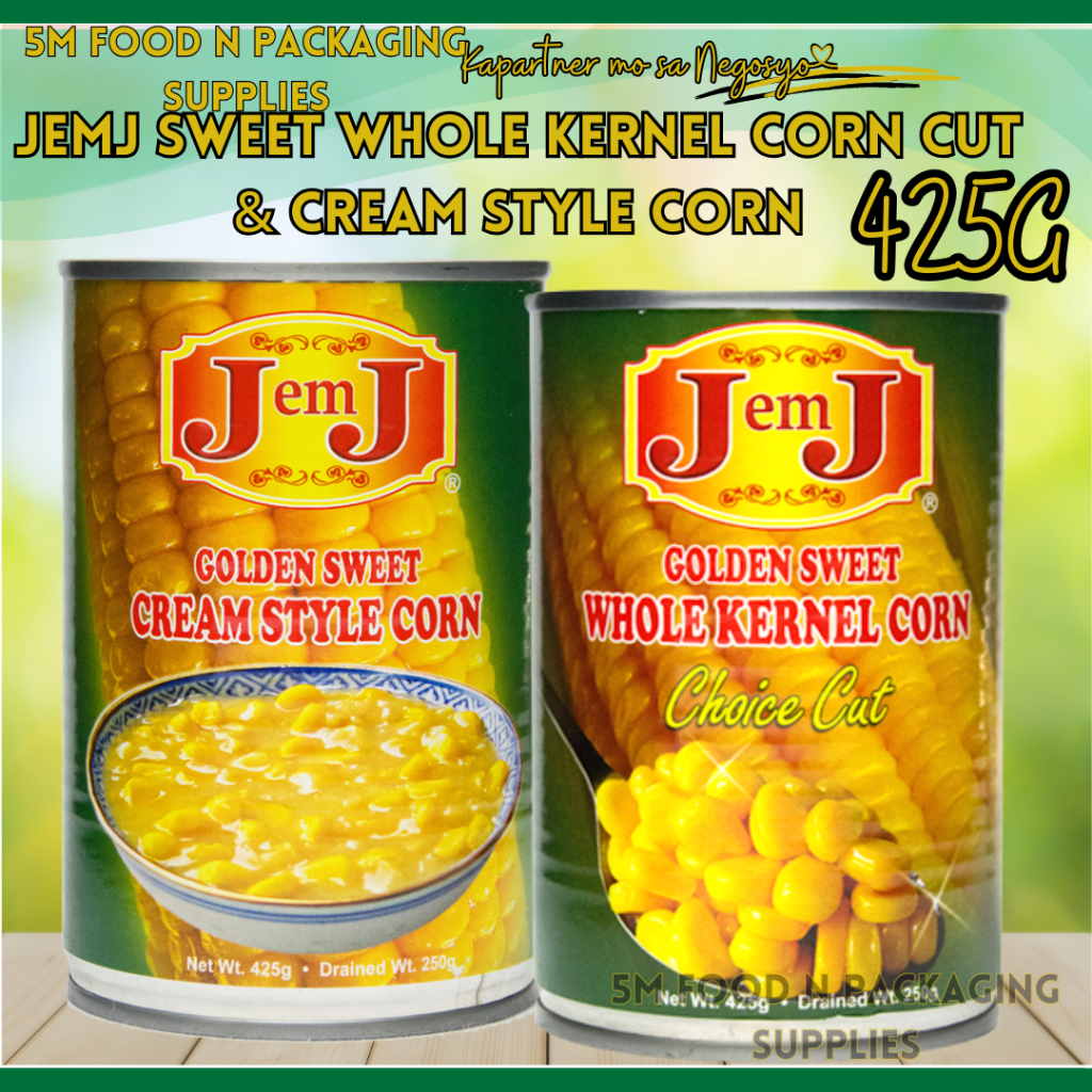 JemJ Sweet Whole Kernel Corn Cream Style Choice Cut 425g for HALOHALO ...