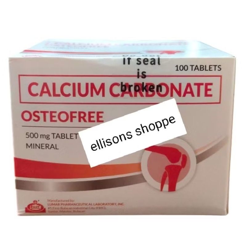 OSTEOFREE Calcium Carbonate 500mg 100 Tablets | Shopee Philippines