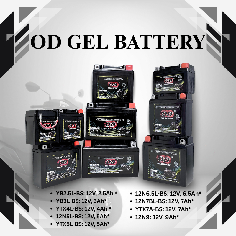 OD BATTERY- ORIGINAL MADE IN THAILAND YB2.5L/YB3L/YTX4L-BS/YTX5L-/YTX7A ...