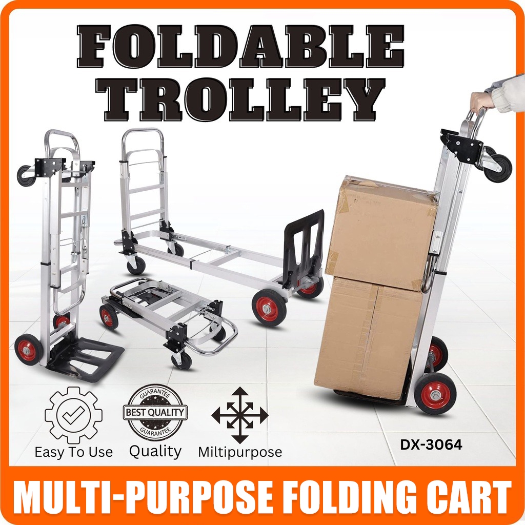 Multifunctional Aluminium Foldable Trolley Luggage Cart Truck Shopping ...