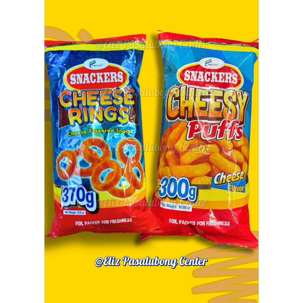 (SNACKERS) CHEESE RING'S 370G & CHEESY PUFF'S 300G | Shopee Philippines