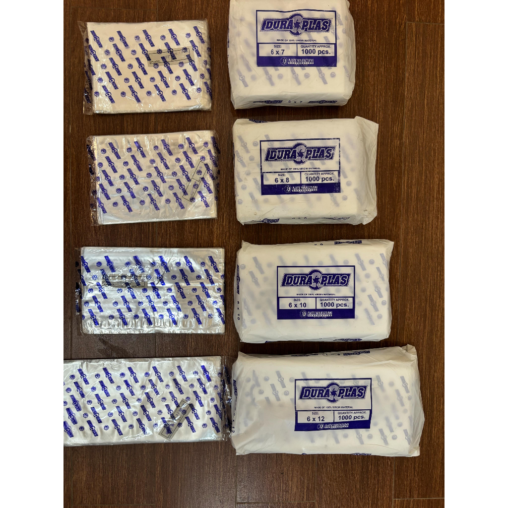 100 pcs/pack [6x7, 6x8, 6x10, 6x12] Dura Plas 02 Thick Plastic Linaw ...
