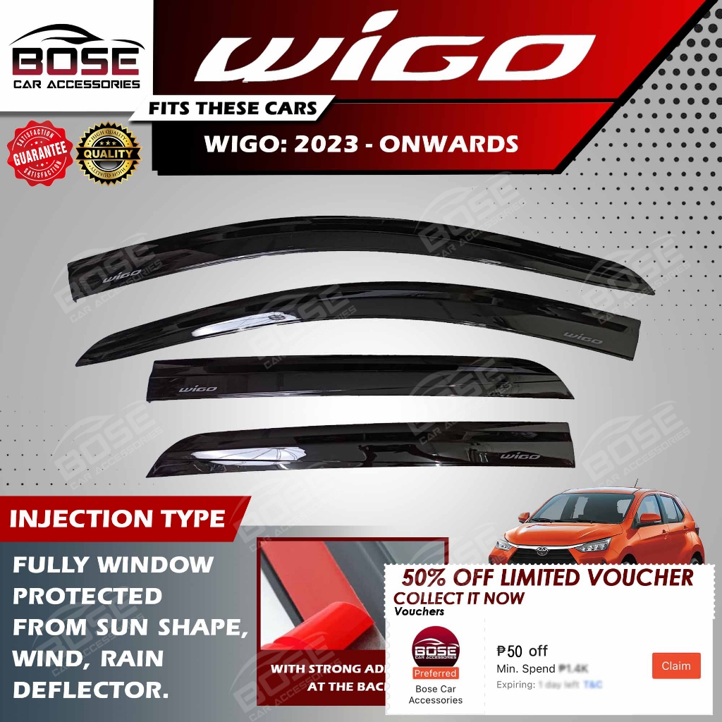High Quality Injection type Toyota Wigo 2024 Onwards Door Visor / Rain ...