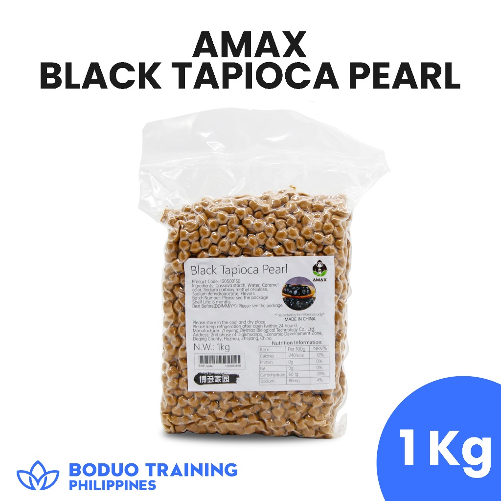 Amax black Medium pearls Black Tapioca Pearl/Sinkers Boba Pearl for ...