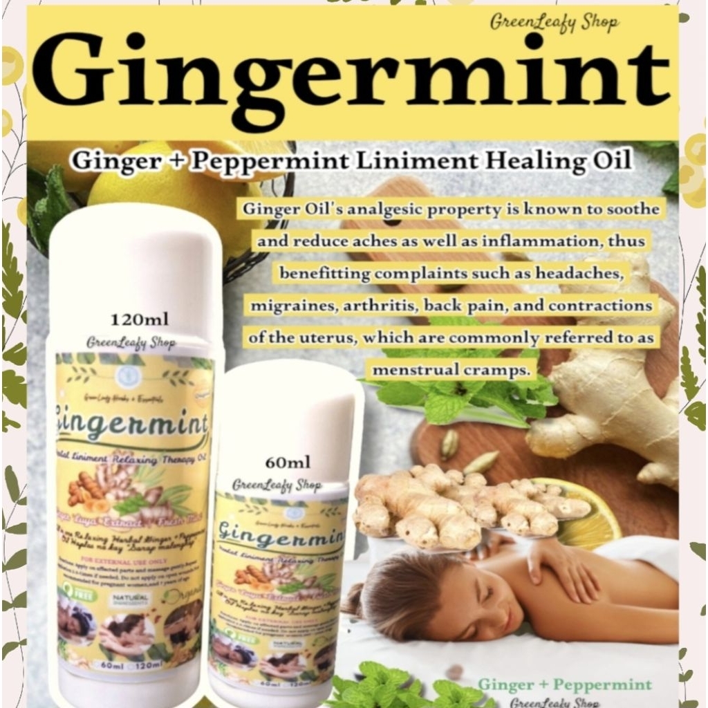 Gingermint Luya Ginger + Peppermint Herbal Liniment Oil / Joint Muscle ...