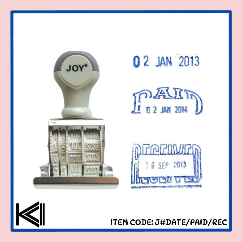 Joy Date Stamp / Paid Stamp / Received Stamp (NOT SELF INKING) | Shopee ...