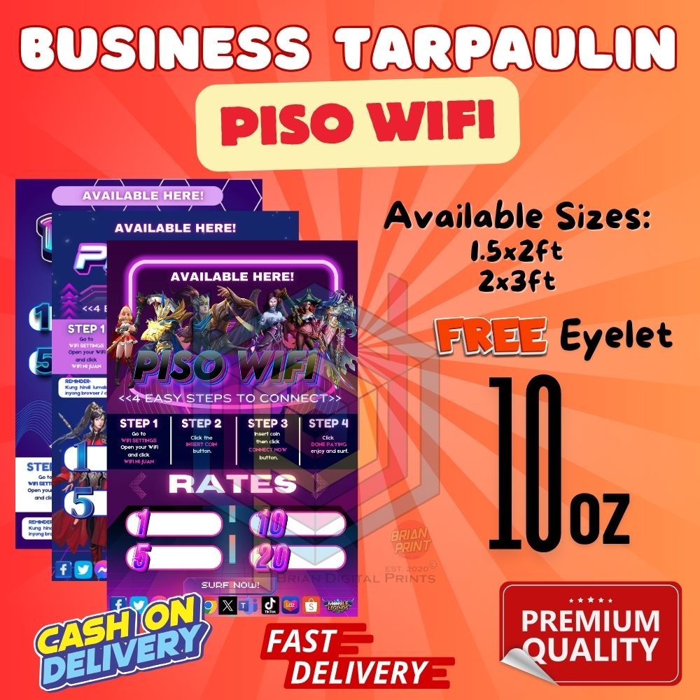 PISO WIFI TARPAULIN 10 OZ | Shopee Philippines