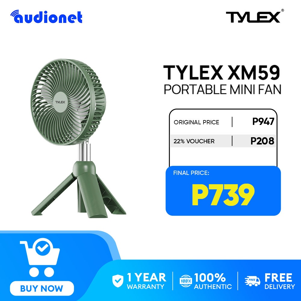 Tylex XM59 Portable Mini Fan 360 | Adjustable 3 Wind Speed | Low Noise ...