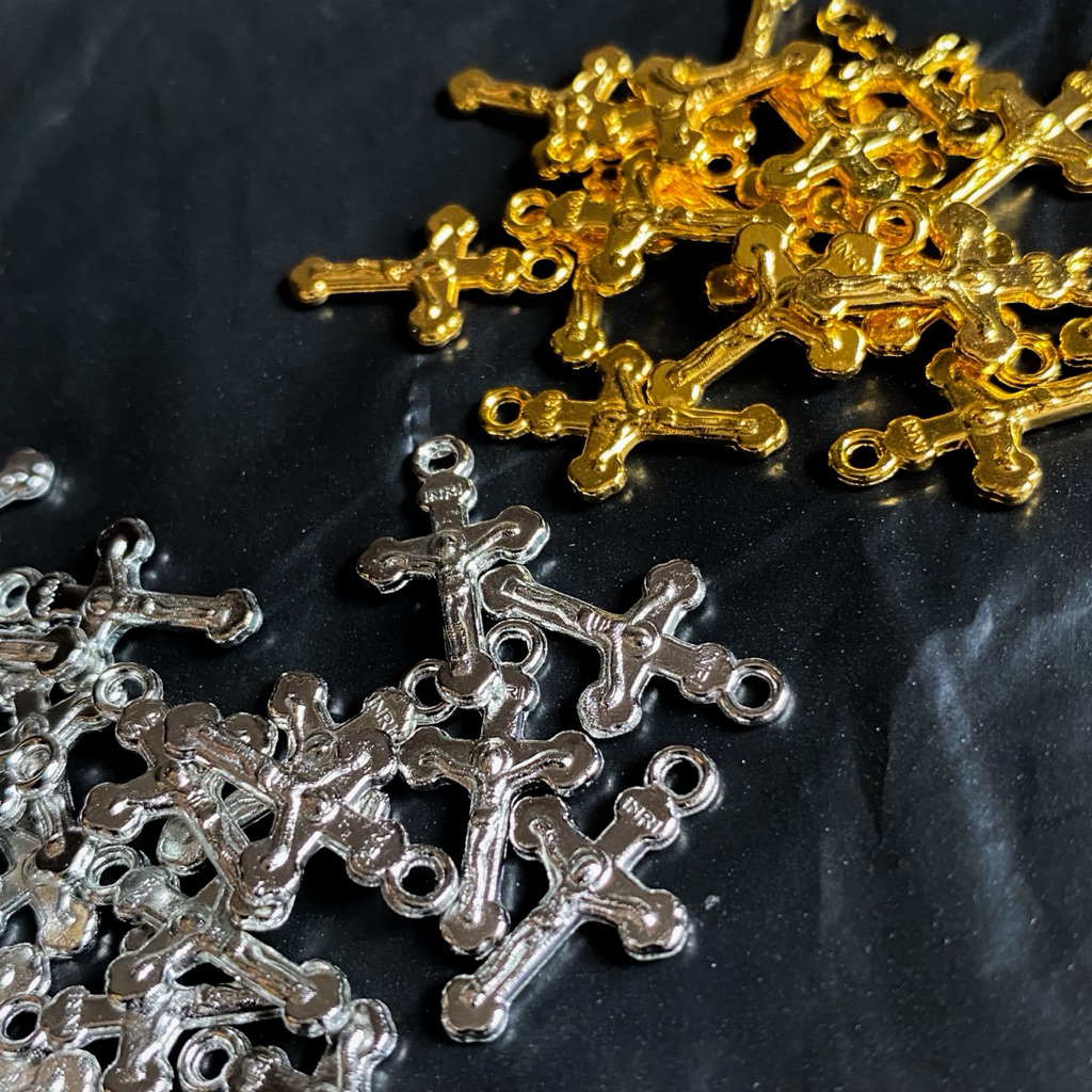 10pcs Metalic cross back to back design for crafts/design | Shopee ...