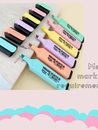 Highlighter Pen School Office Supply /Text Marker 6 Colors fluorescent ...