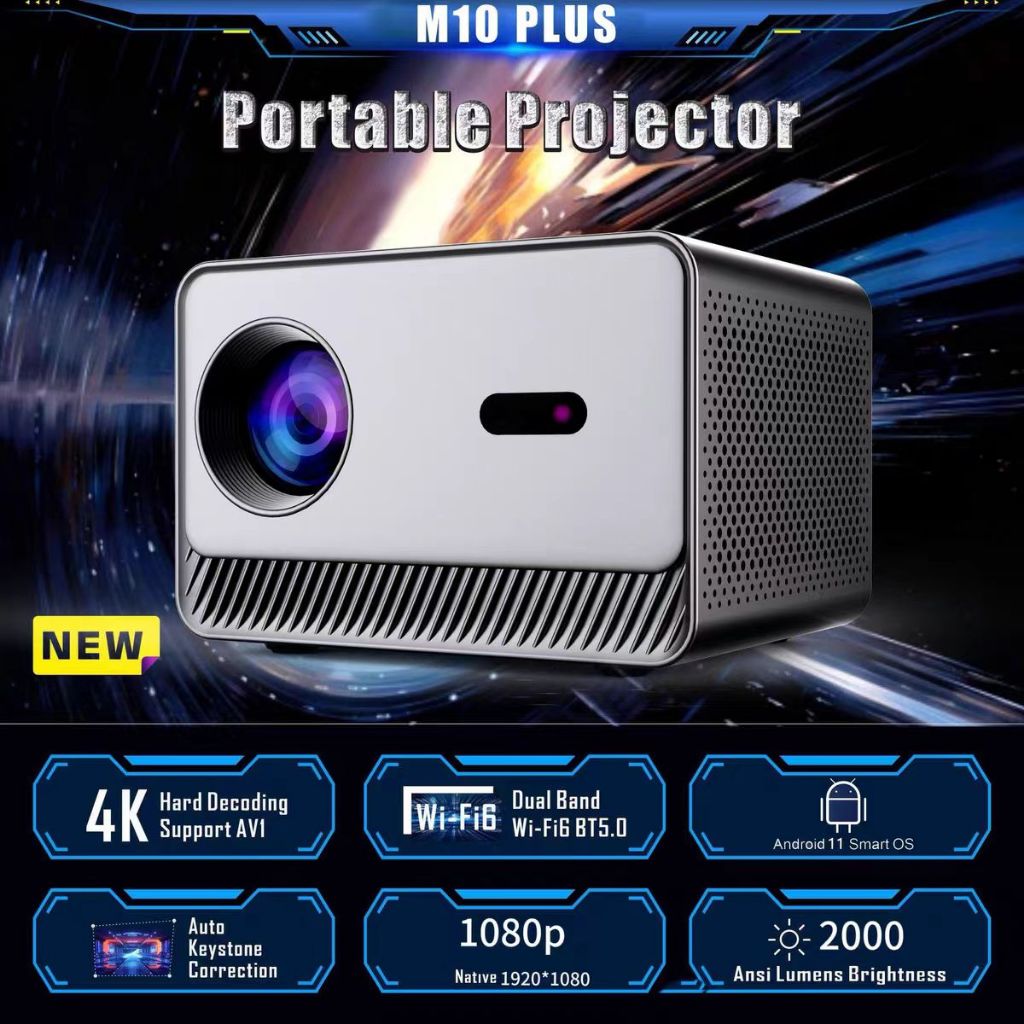 M10/A10 PRO 4K UHD Smart LED Projector with Android OS, WiFi, BT, HDMI ...