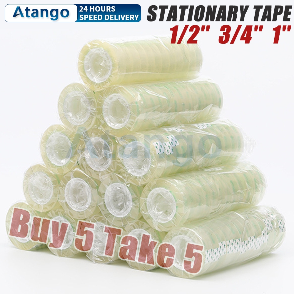 10PCS Clear Tapes With Different Sizes 1/2'' 3/4'' 1'' Transparent Tape ...