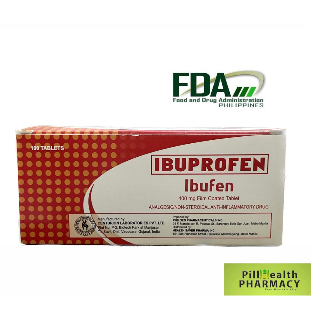 Ibuprofen 400mg - 20 Tablets | Shopee Philippines