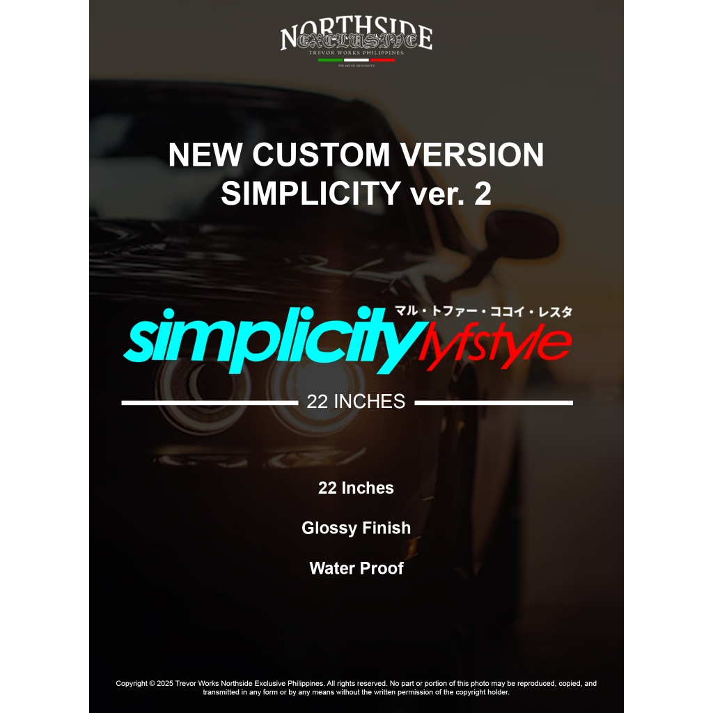 Simplicity Sticker Decals for Windshield available for any type of Cars ...