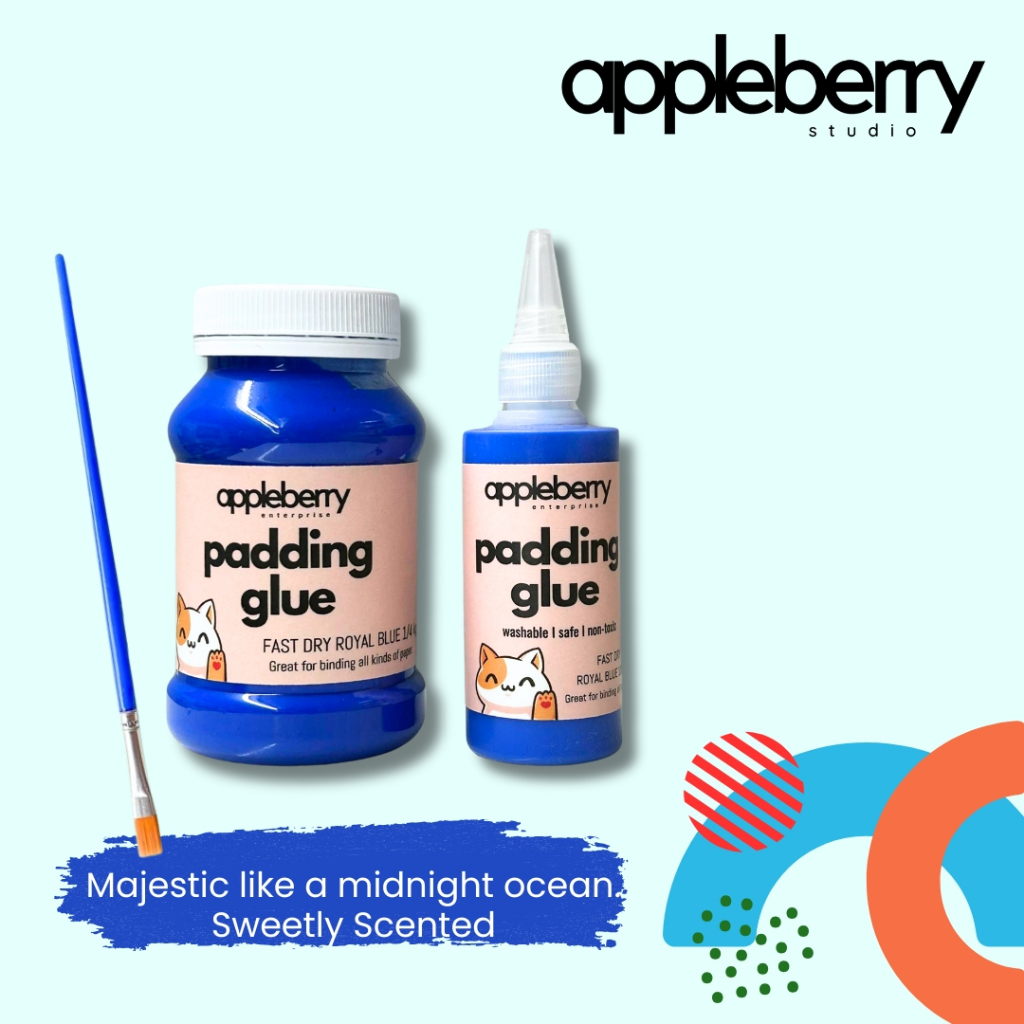 ROYAL BLUE Padding Glue ( for DIY Notepad ) FREE BRUSH / SCENTED / NON ...