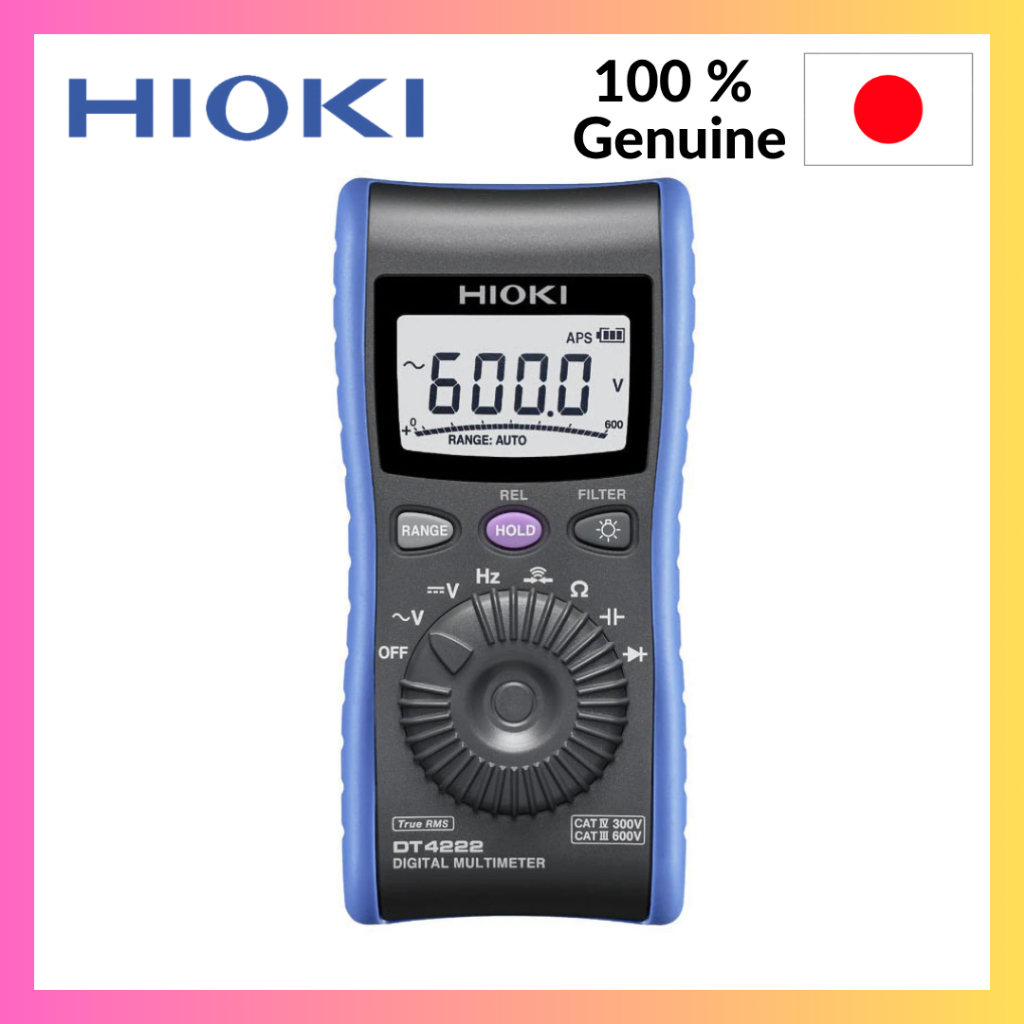 HIOKI Digital Multimeter DT4222 Slim Model Tester DMM Made in Japan ...