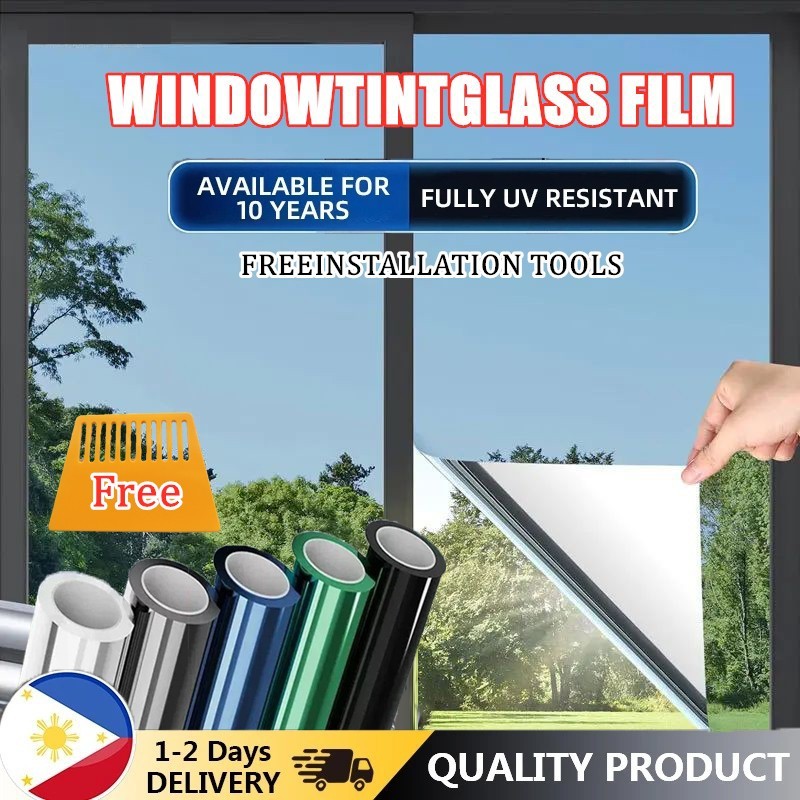 Window Film Privacy Film One-Way Mirror UV Protection Tint Glass Tinted ...