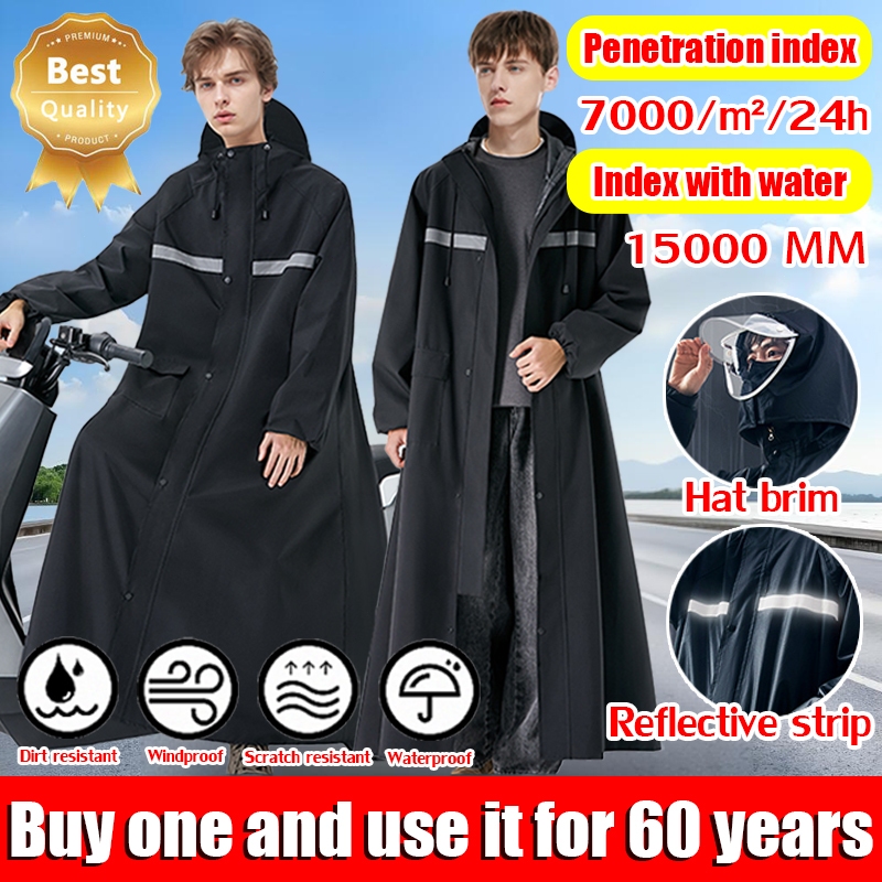 Durable Waterproof Long Raincoat Outdoor Raincoat Motorcycle Waterproof ...