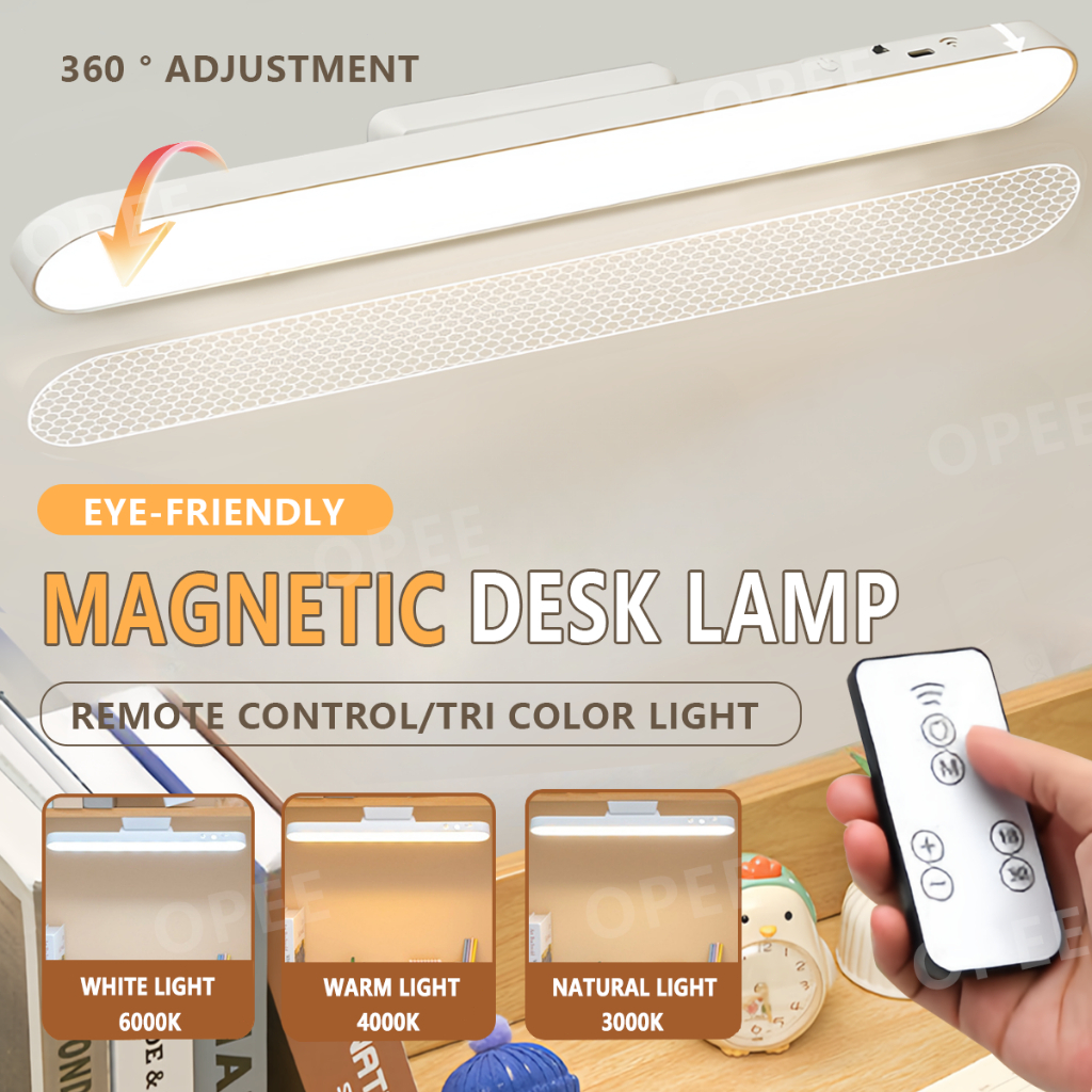 LED Rechargeable Light 42CM Magnetic Desk Lamp for Study Table Light ...