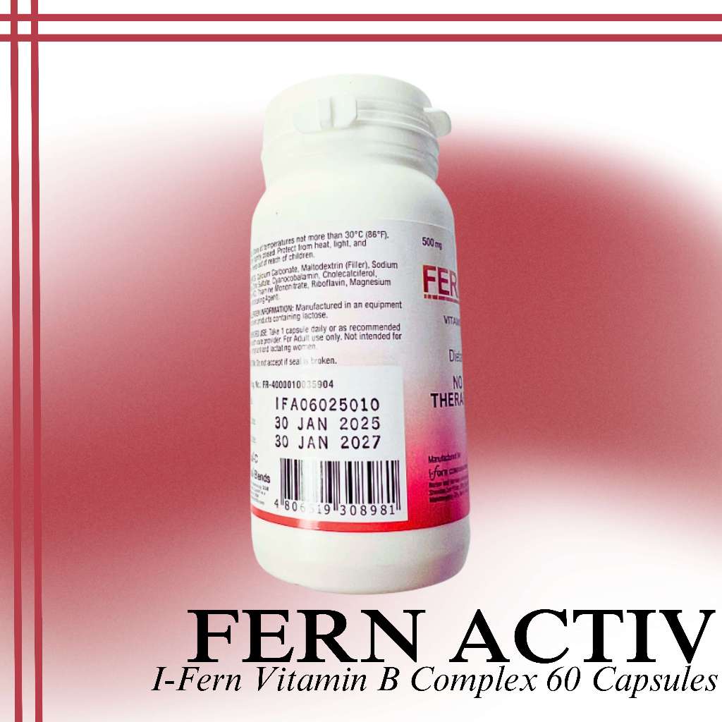 Ifern Fern Active Vitamin B Complex with Vitamins and Minerals 60 ...