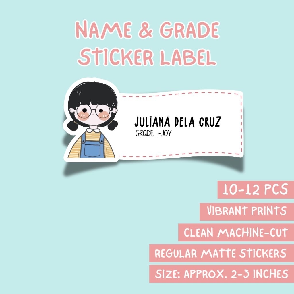 Custom Name Stickers for Kids – Personalized School Label for Notebooks ...