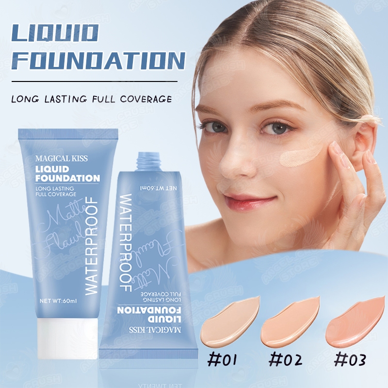 Matte Flawless Waterproof Liquid Foundation Full Coverage Concealer for ...