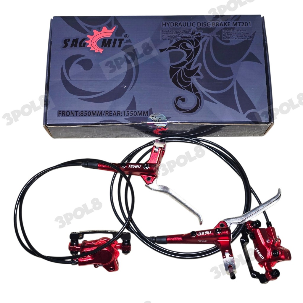 Sagmit MT201 Hydraulic Disc Brake Set MTB Bike Alloy Brakes Front Rear ...