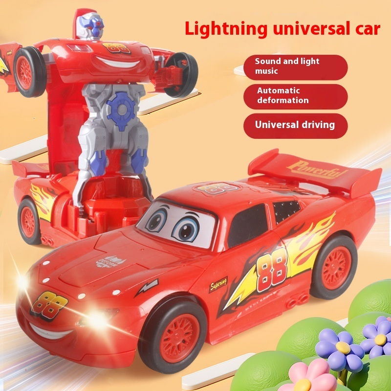 Transformer Car Lightning McQueen 2 in 1 Battery Operated | Shopee ...